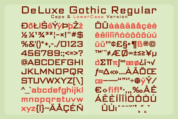 DeLuxe Gothic Font - FontPath