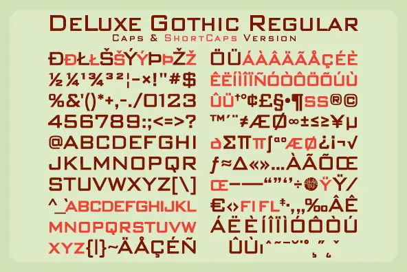 DeLuxe Gothic Font - FontPath