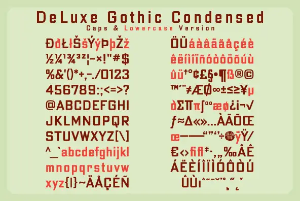 DeLuxe Gothic Font - FontPath