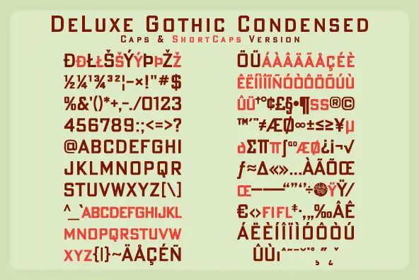 DeLuxe Gothic Font - FontPath