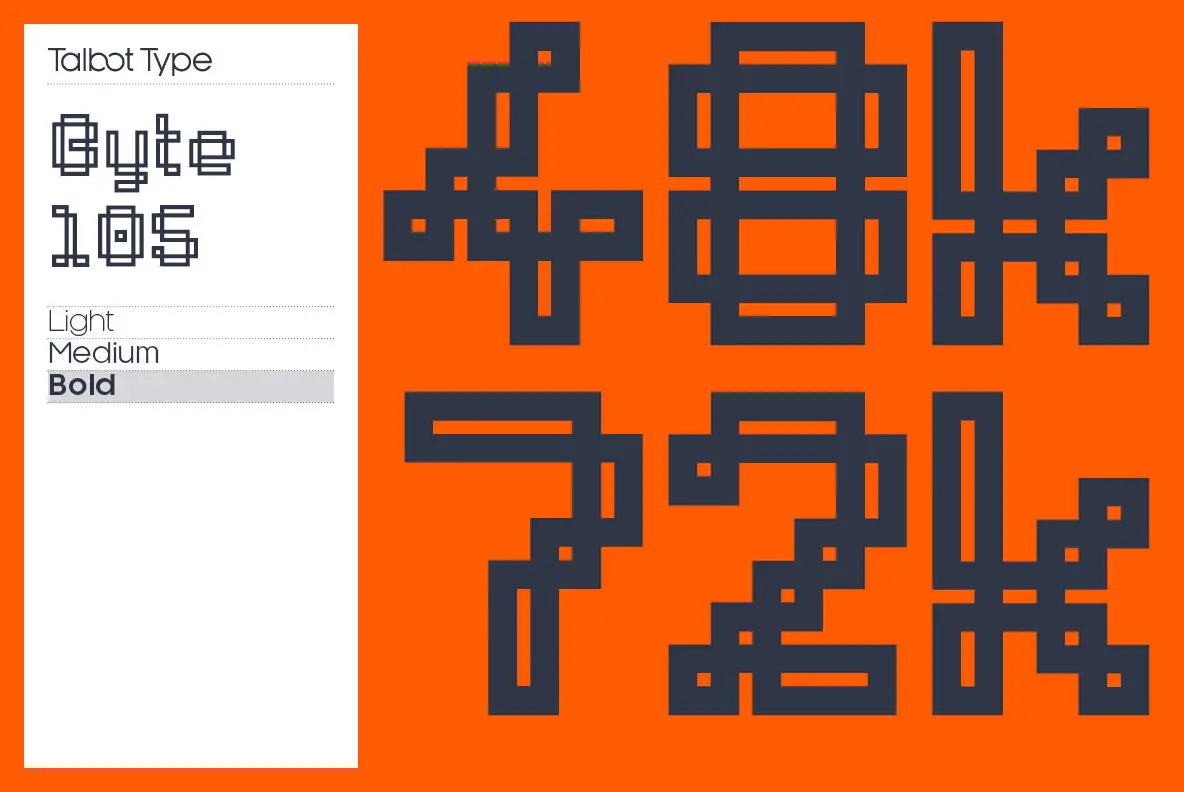 Byte 105 Font - YouWorkForThem