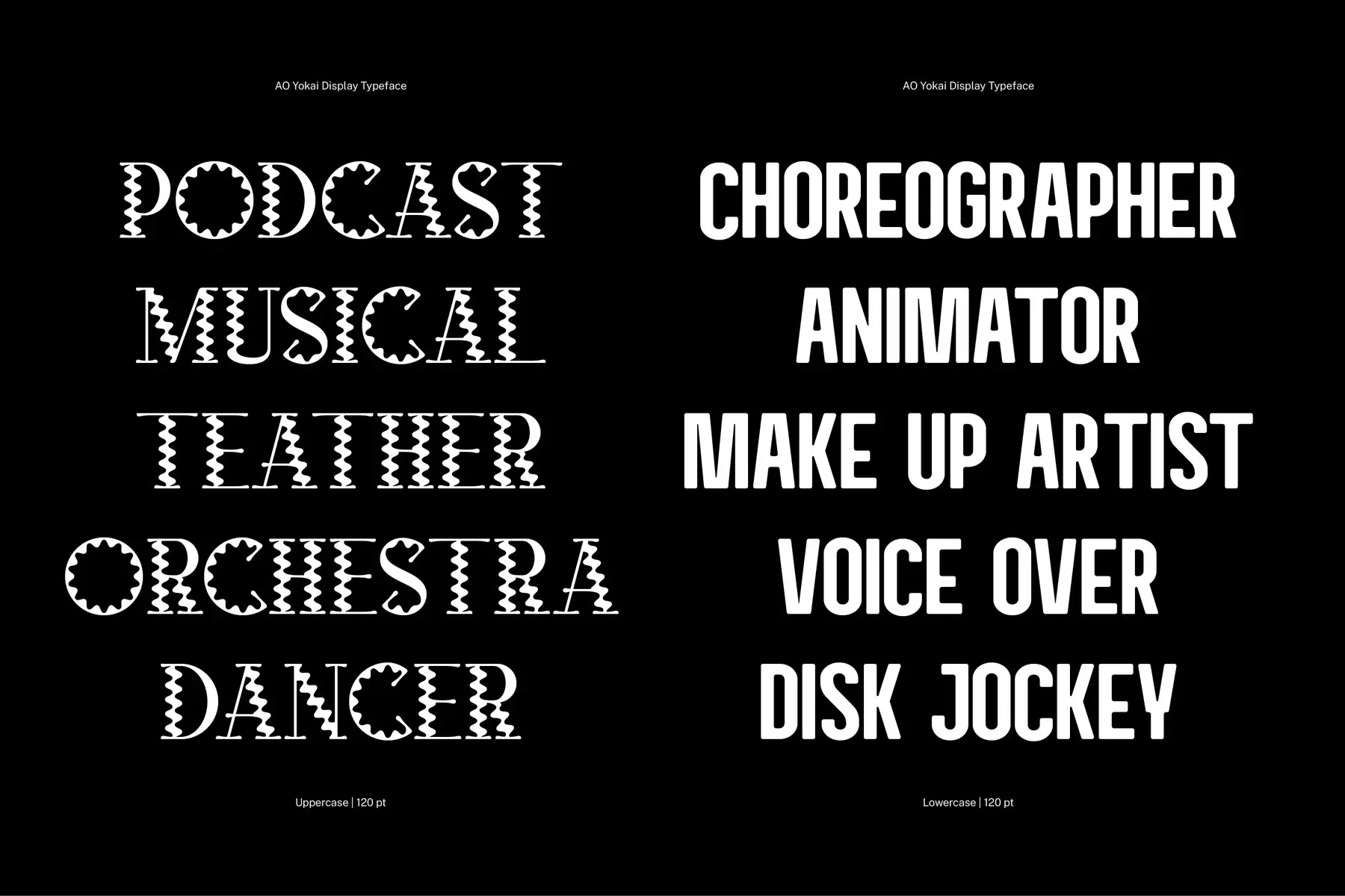 AO Yokai Font - YouWorkForThem