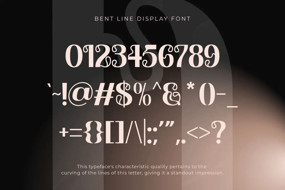 Bent Line Font - YouWorkForThem