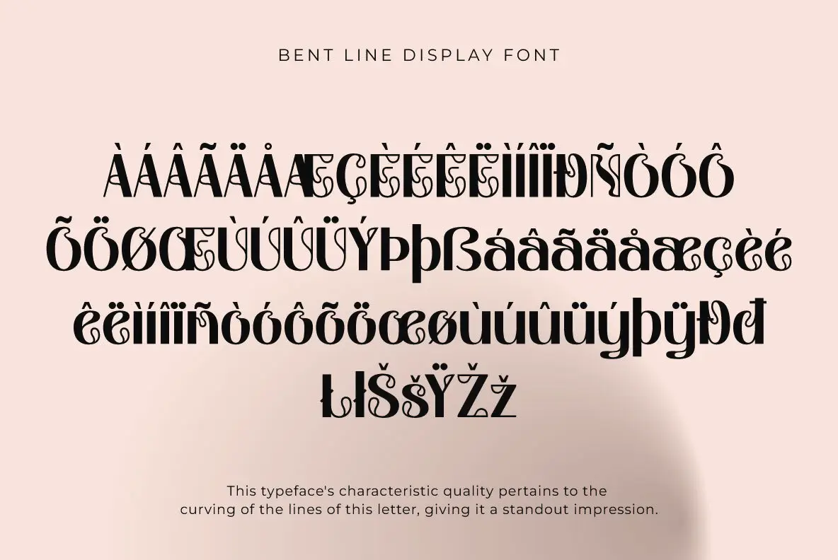 Bent Line Font - YouWorkForThem
