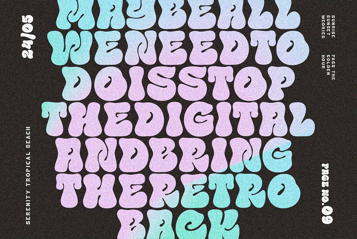 Bubble Brown Font - YouWorkForThem