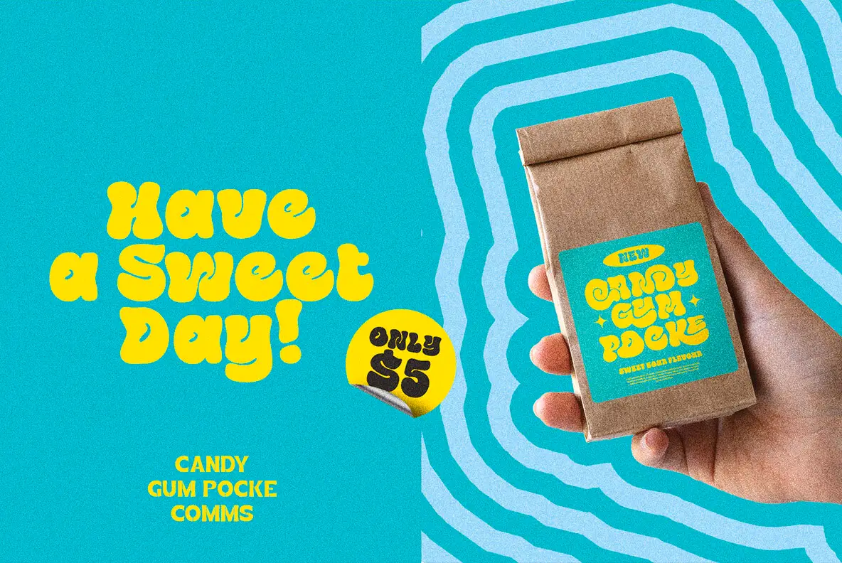 Bubble Brown Font - FontPath