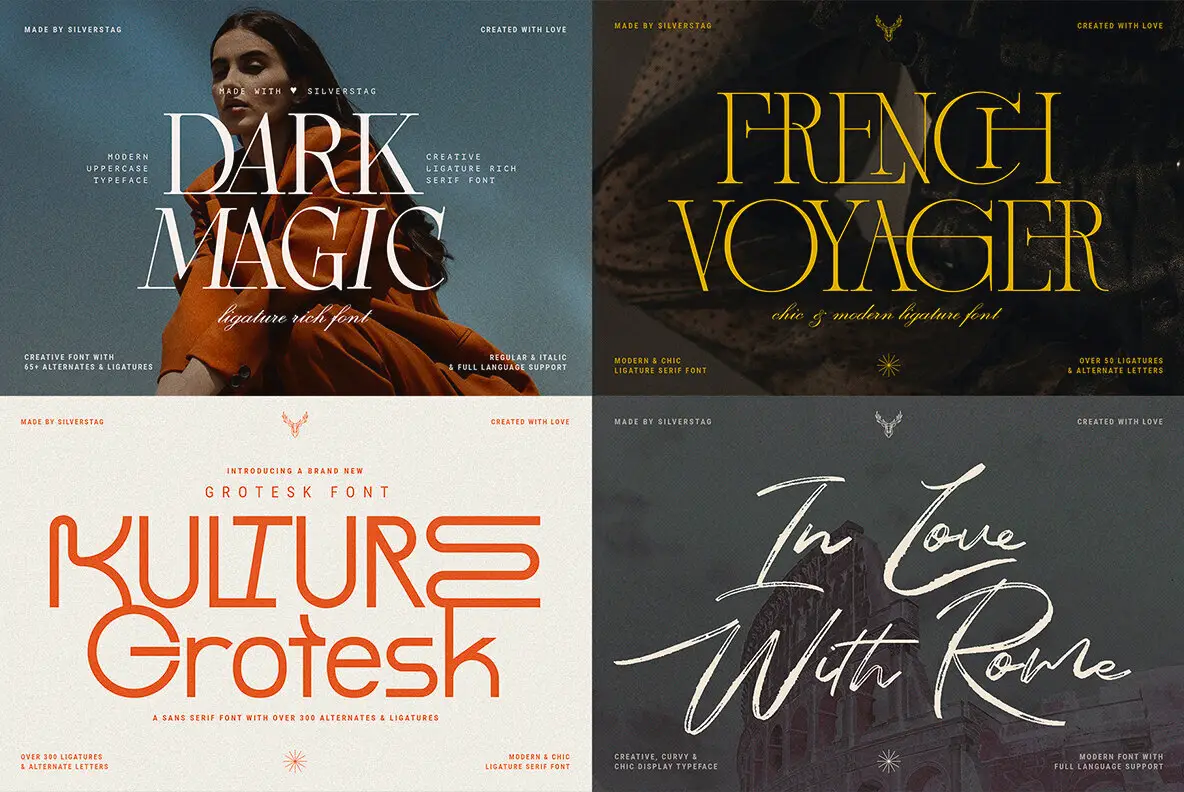 Modern Font Bundle Volume 4 - YouWorkForThem