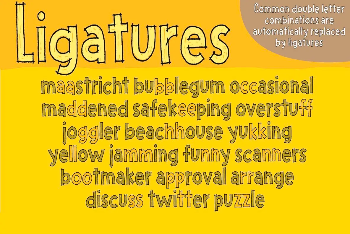 Friendly Yellow Font - FontPath