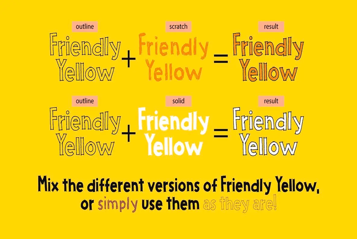 Friendly Yellow Font - YouWorkForThem