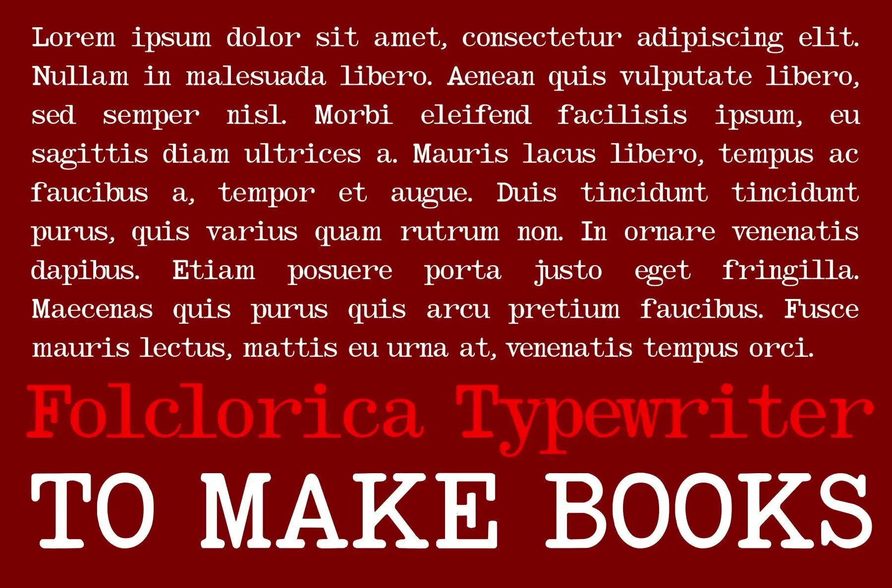 Folclorica Typewriter Font - FontPath