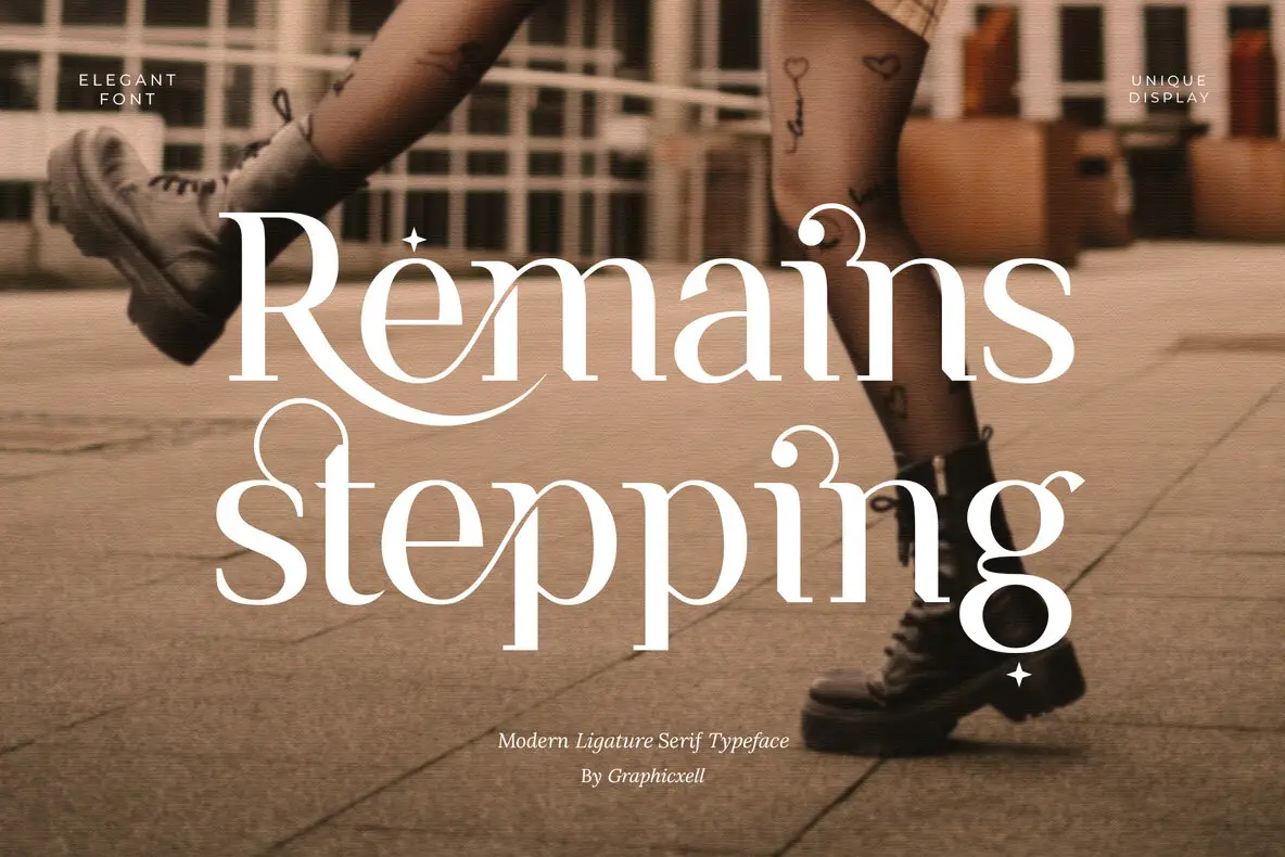 Remains Stepping Font - YouWorkForThem