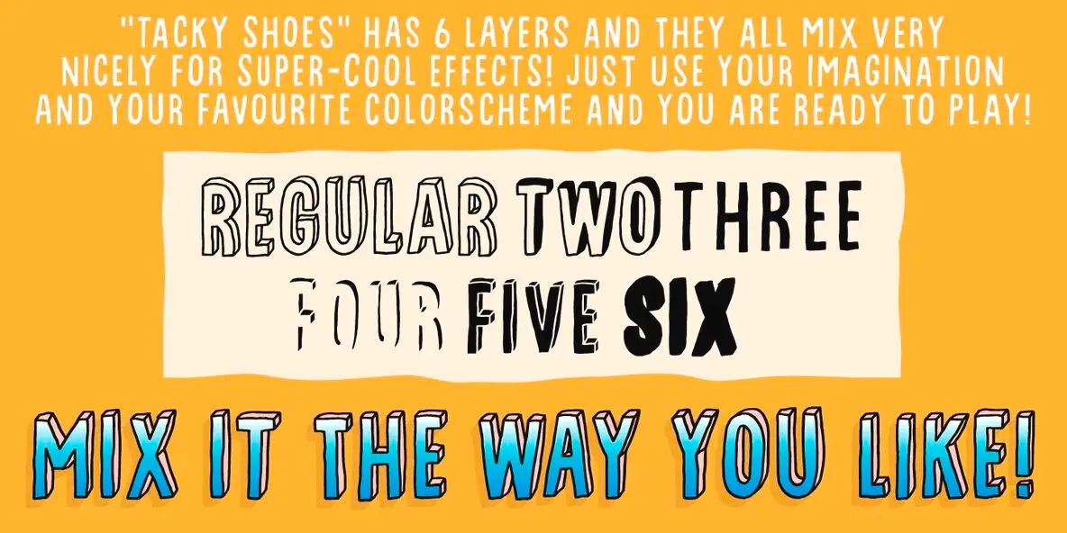 Tacky Shoes Font - YouWorkForThem