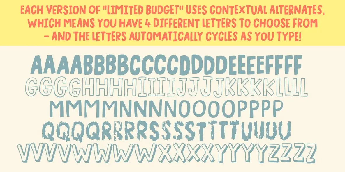 Limited Budget Font - YouWorkForThem
