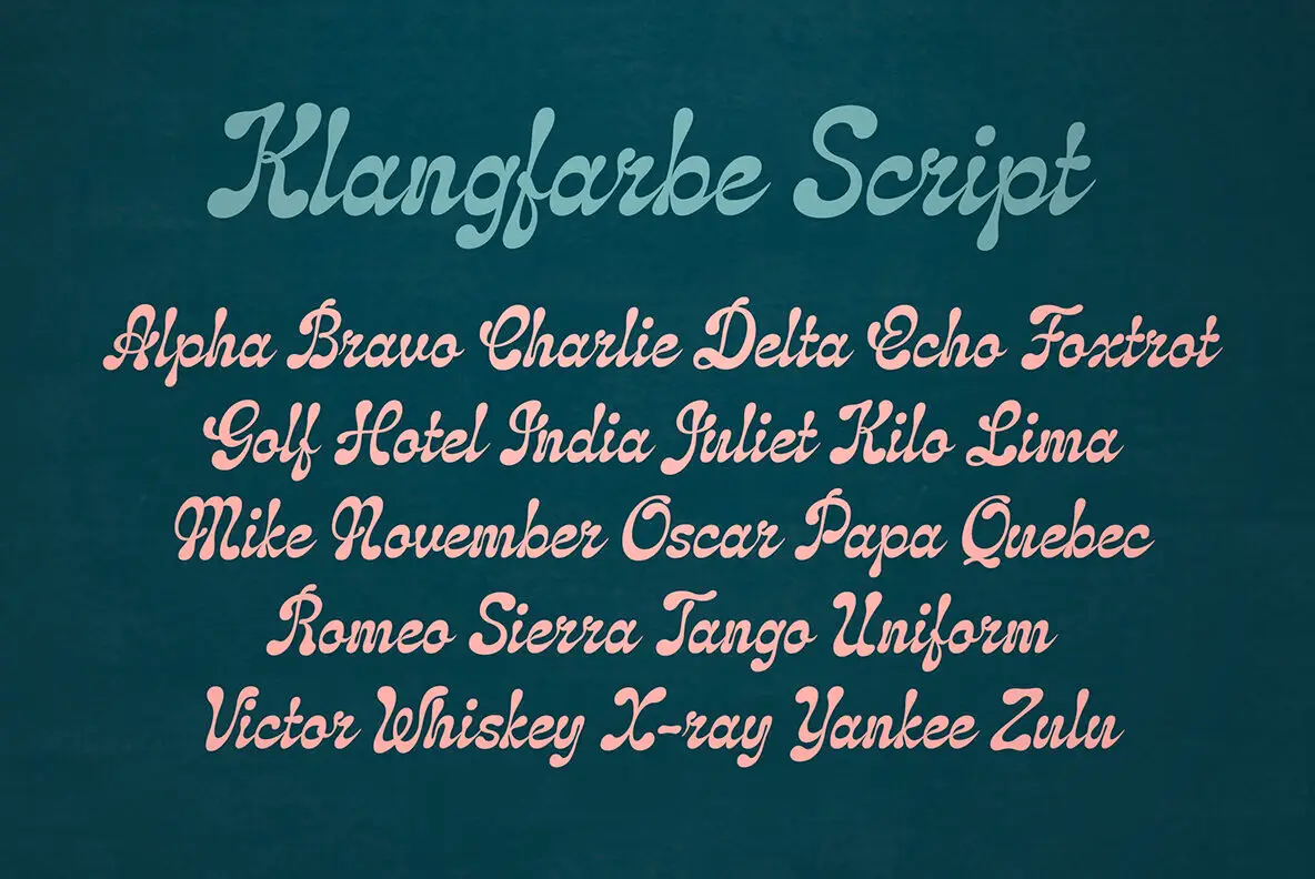 Klangfarbe Script Font - FontPath