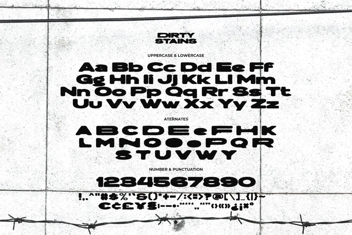 Dirty Stains Font - FontPath