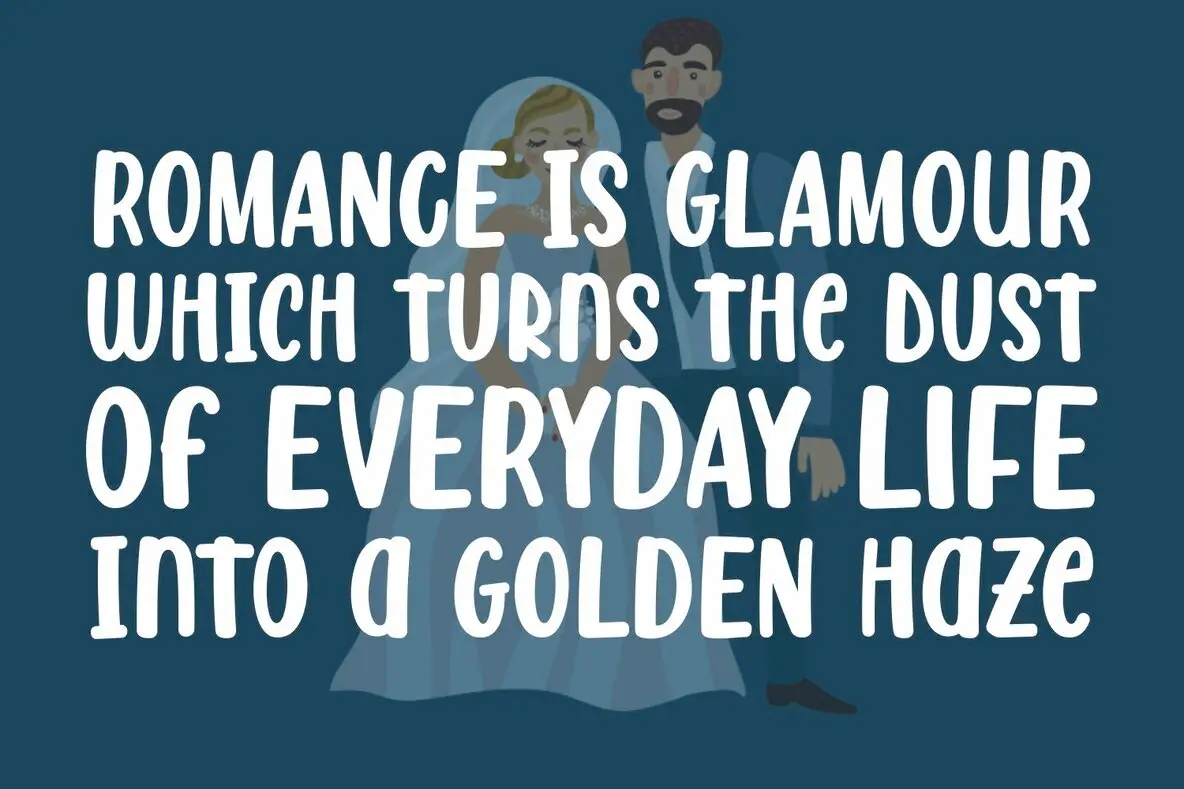 Romantic Kissing Font - YouWorkForThem