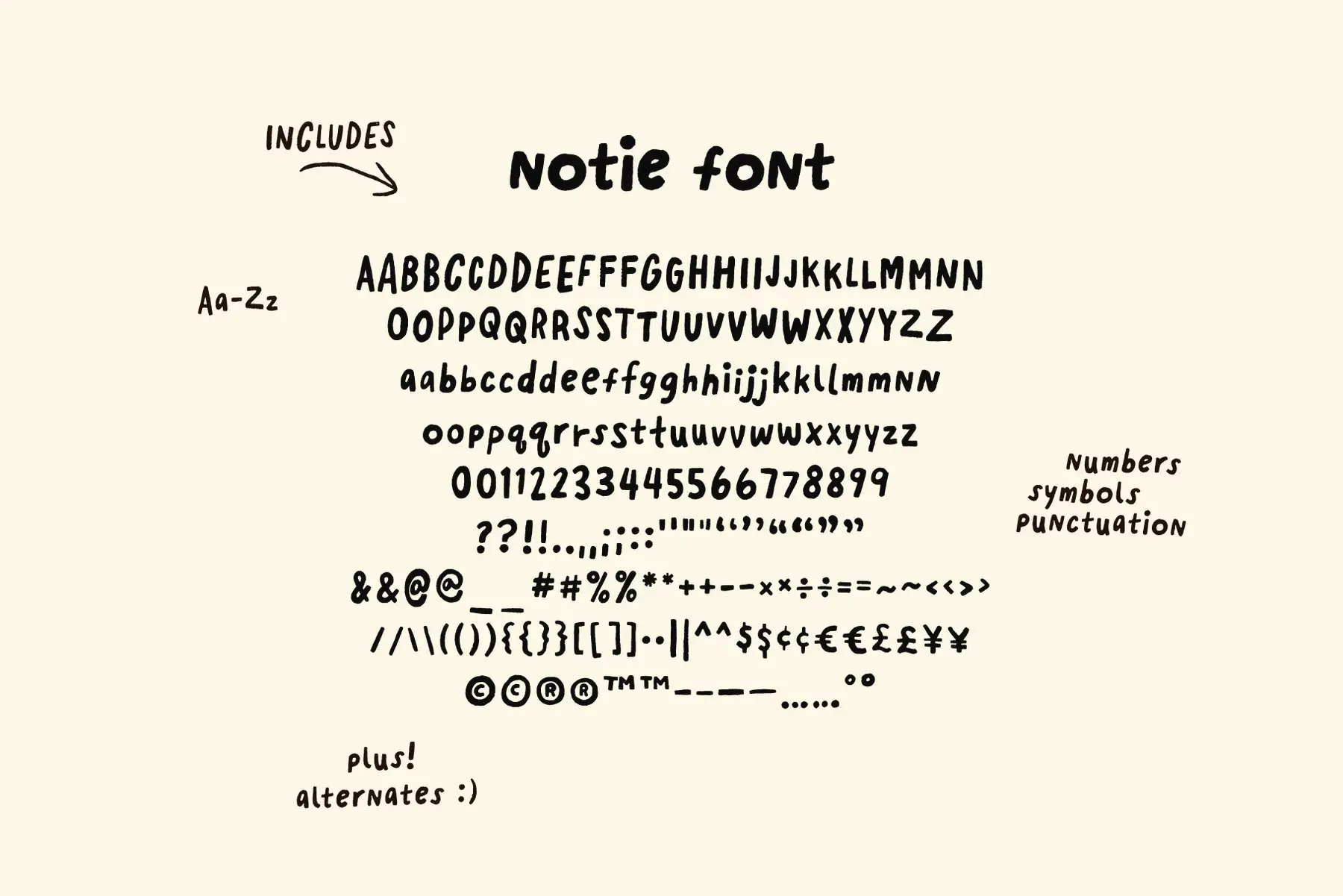 Notie Font - YouWorkForThem