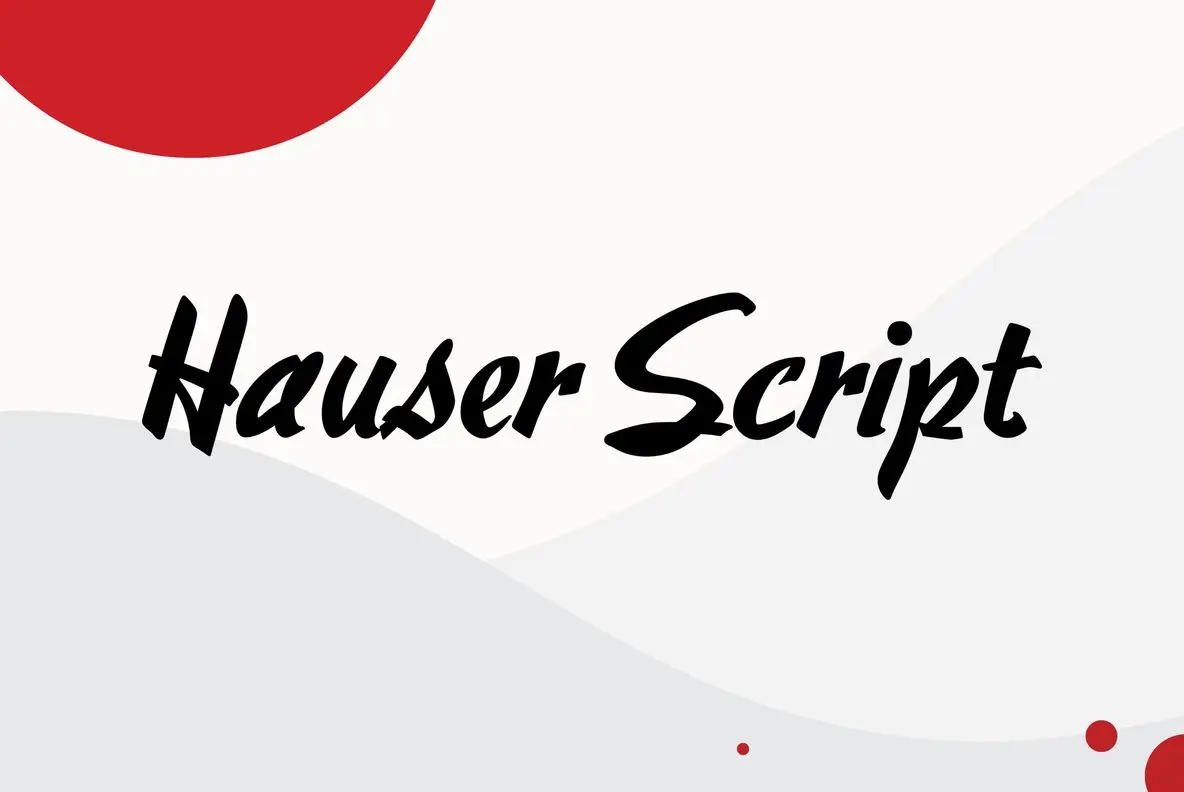 Hauser Script Font - FontPath