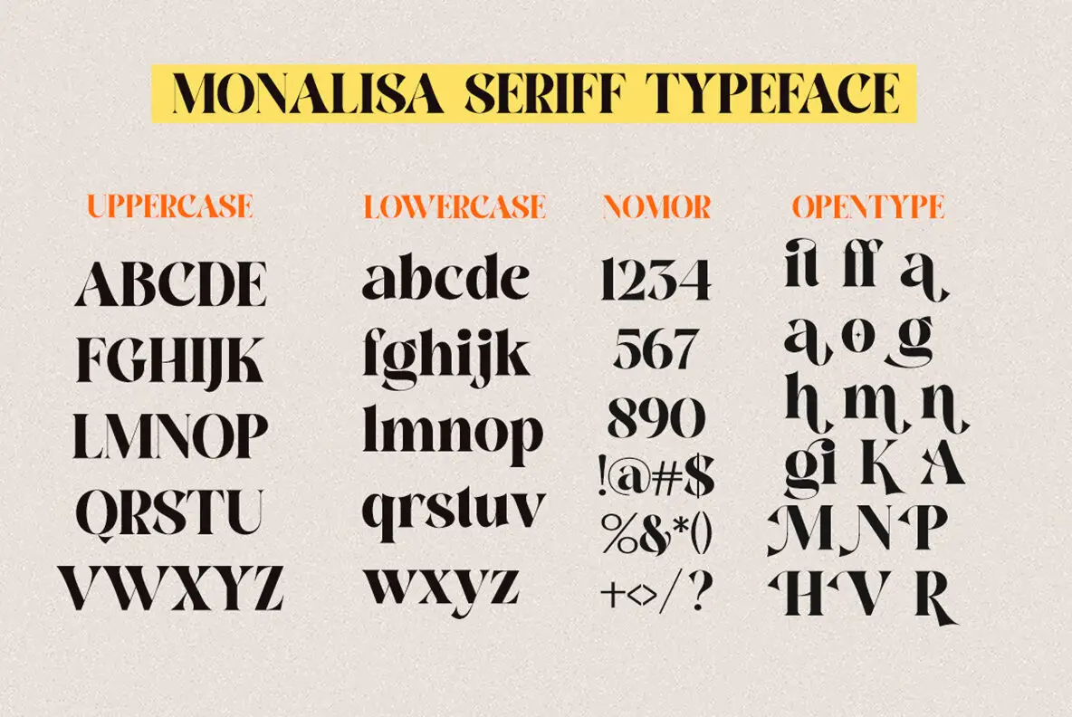 Monalisa Serif Font - YouWorkForThem
