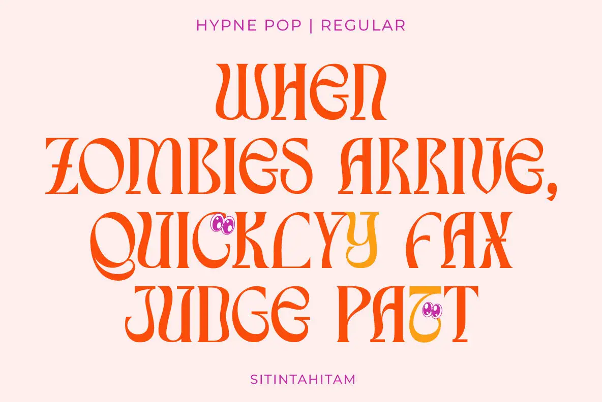 Hypne Pop Font - YouWorkForThem