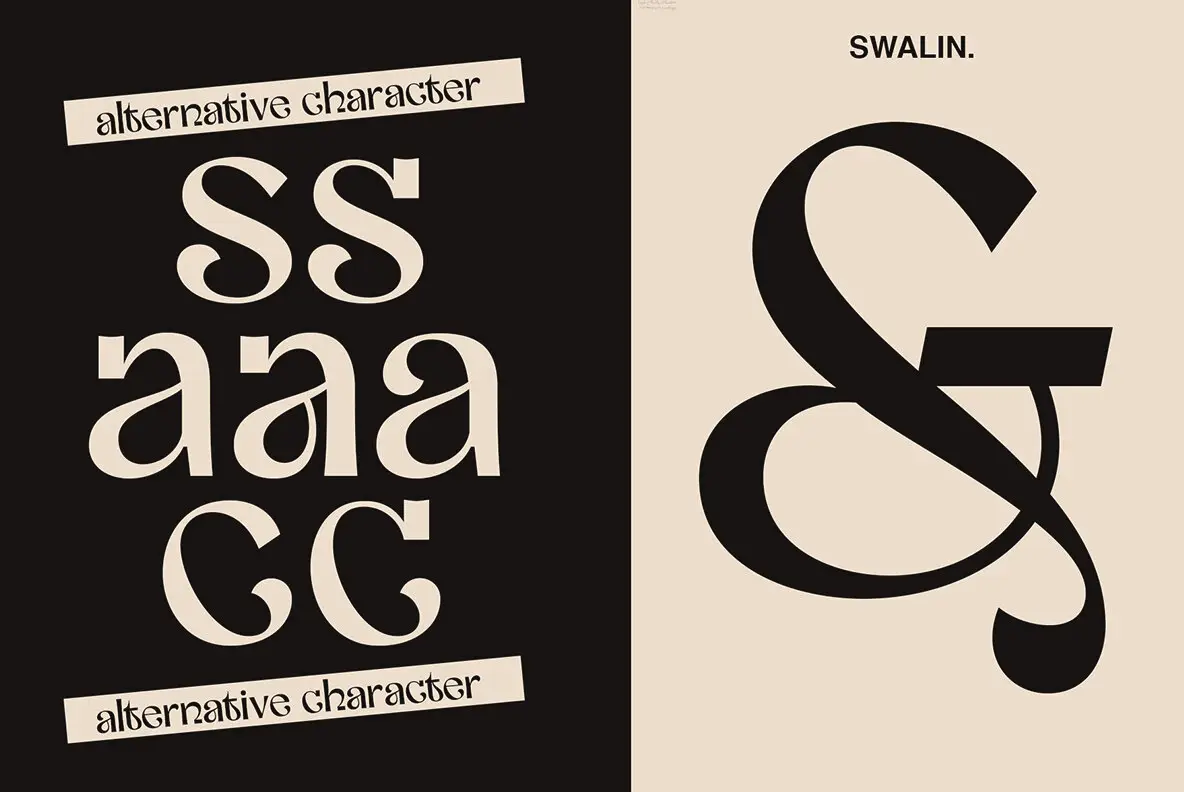 Swalin Font - YouWorkForThem