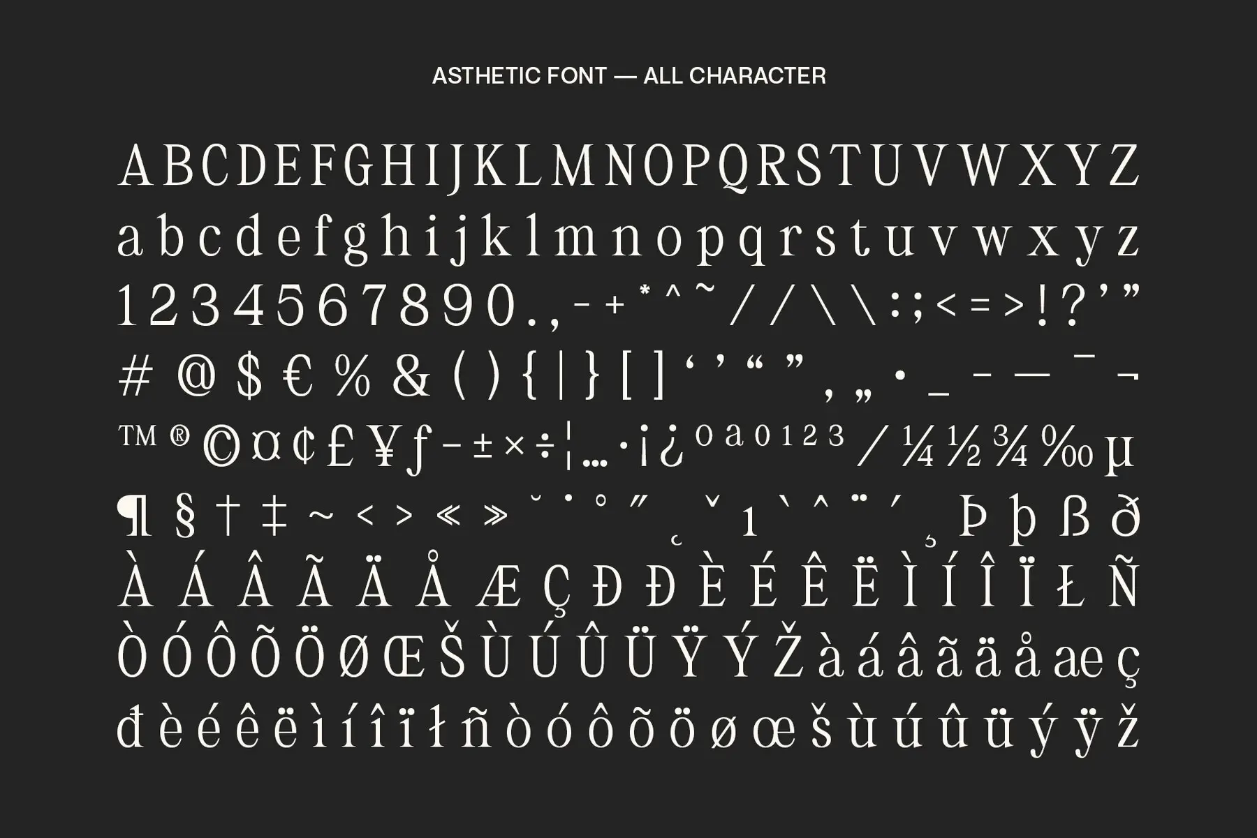 Asthetic Font - YouWorkForThem