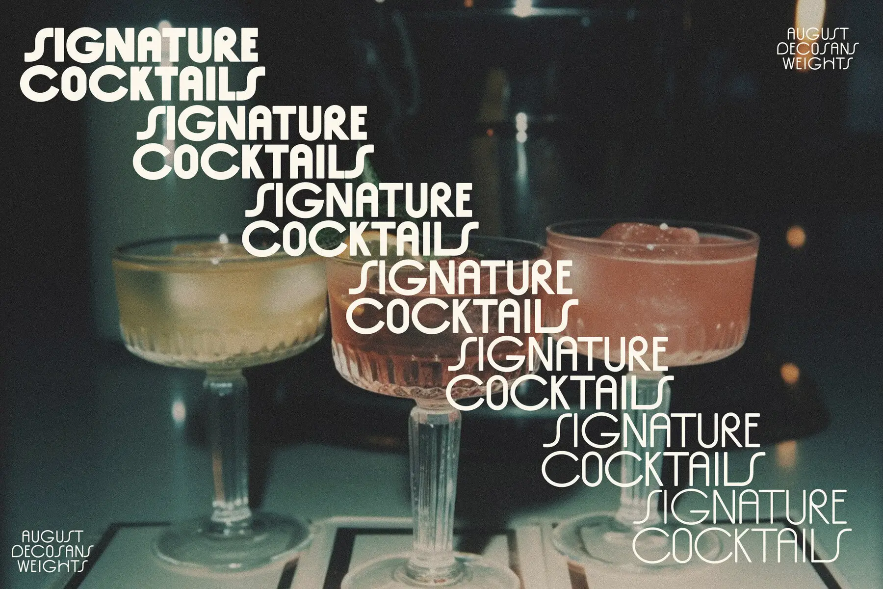 August Deco Sans Font - FontPath