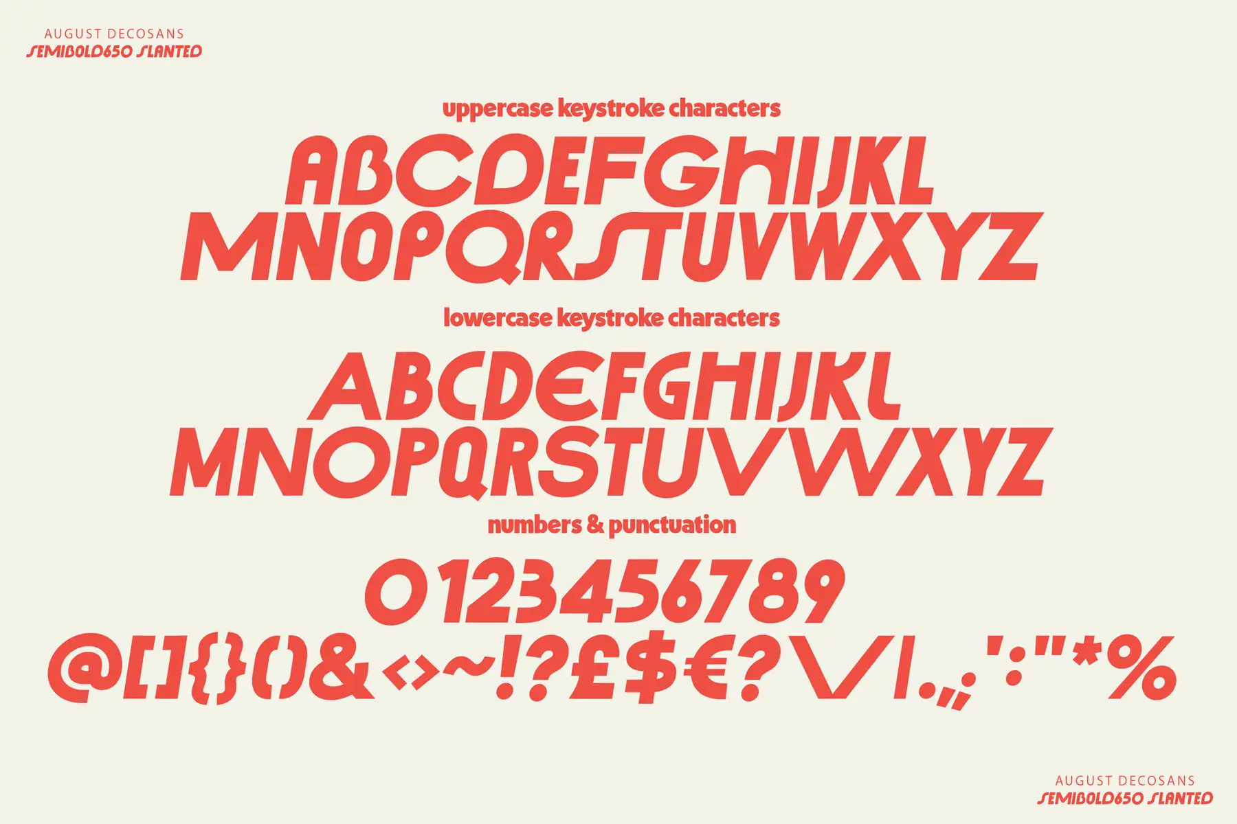 August Deco Sans Font - FontPath