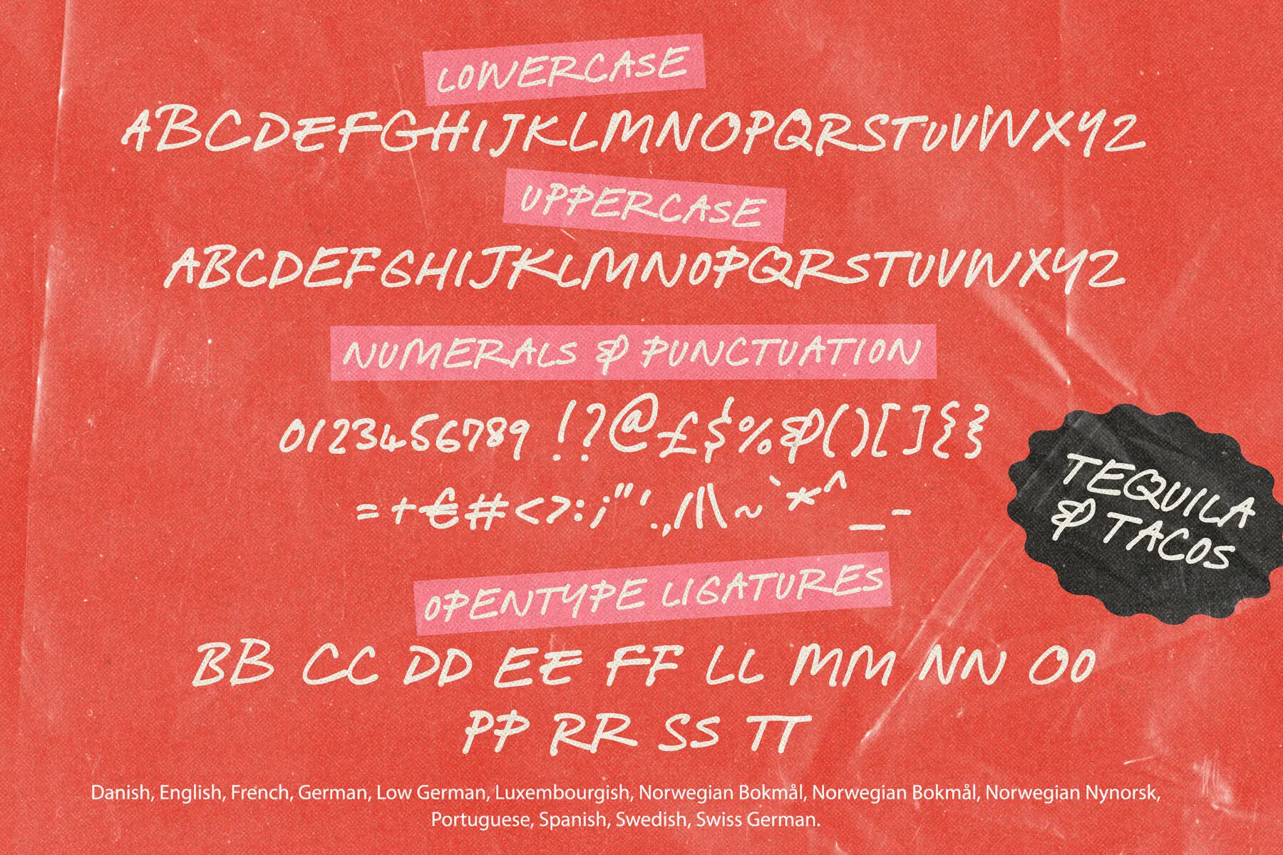 Tequila and Tacos Font - YouWorkForThem