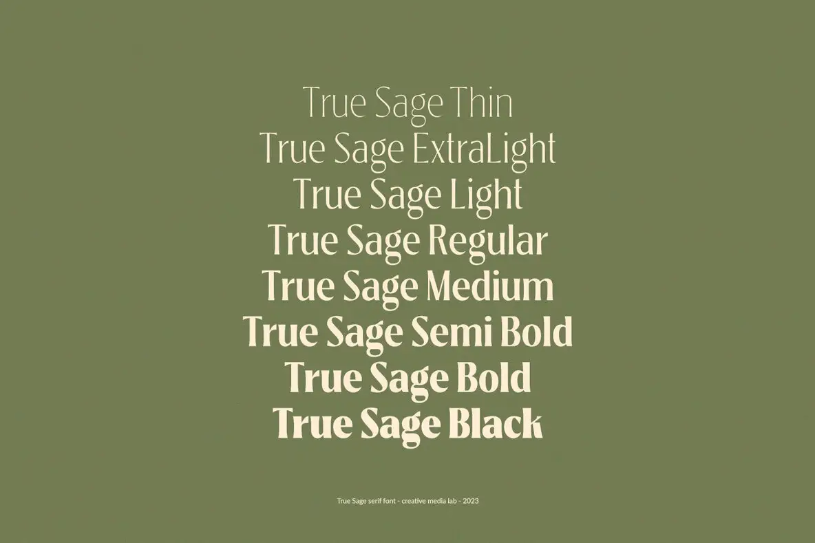 True Sage Font - YouWorkForThem