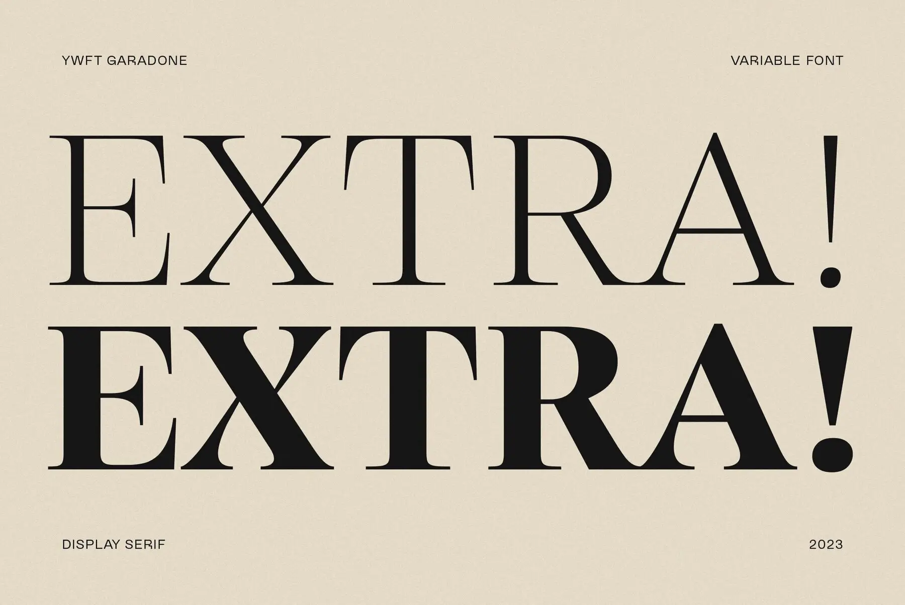 YWFT Garadone: A Modern Serif Font Inspired by Garamond & Didone - FontPath
