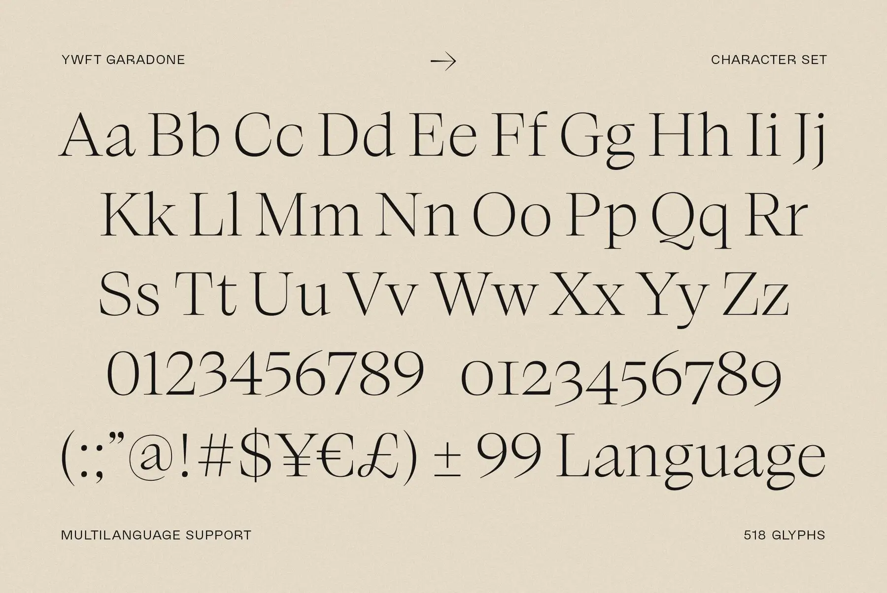 YWFT Garadone: A Modern Serif Font Inspired by Garamond & Didone - FontPath
