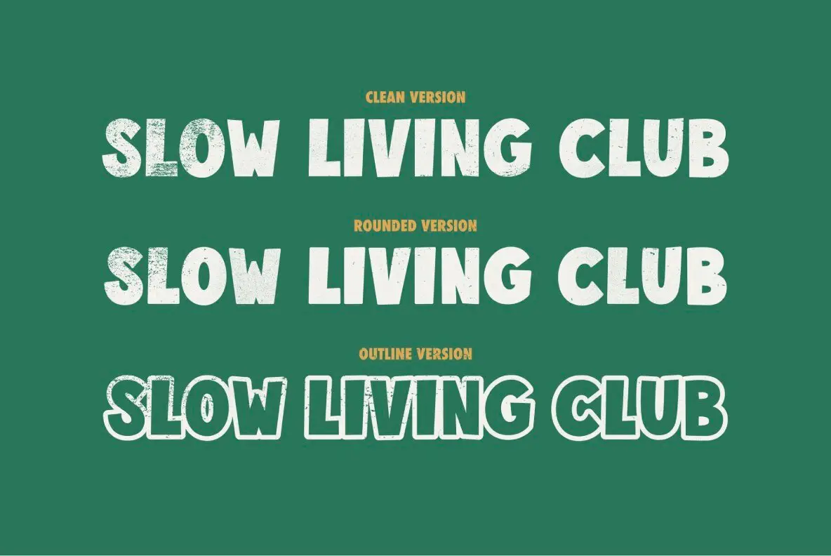 Slow Living Club Font - YouWorkForThem