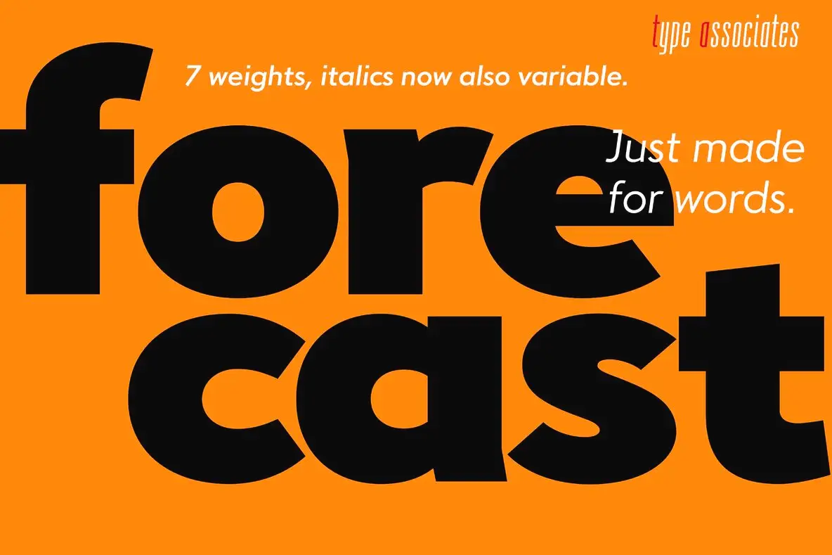 Forecast Font - YouWorkForThem