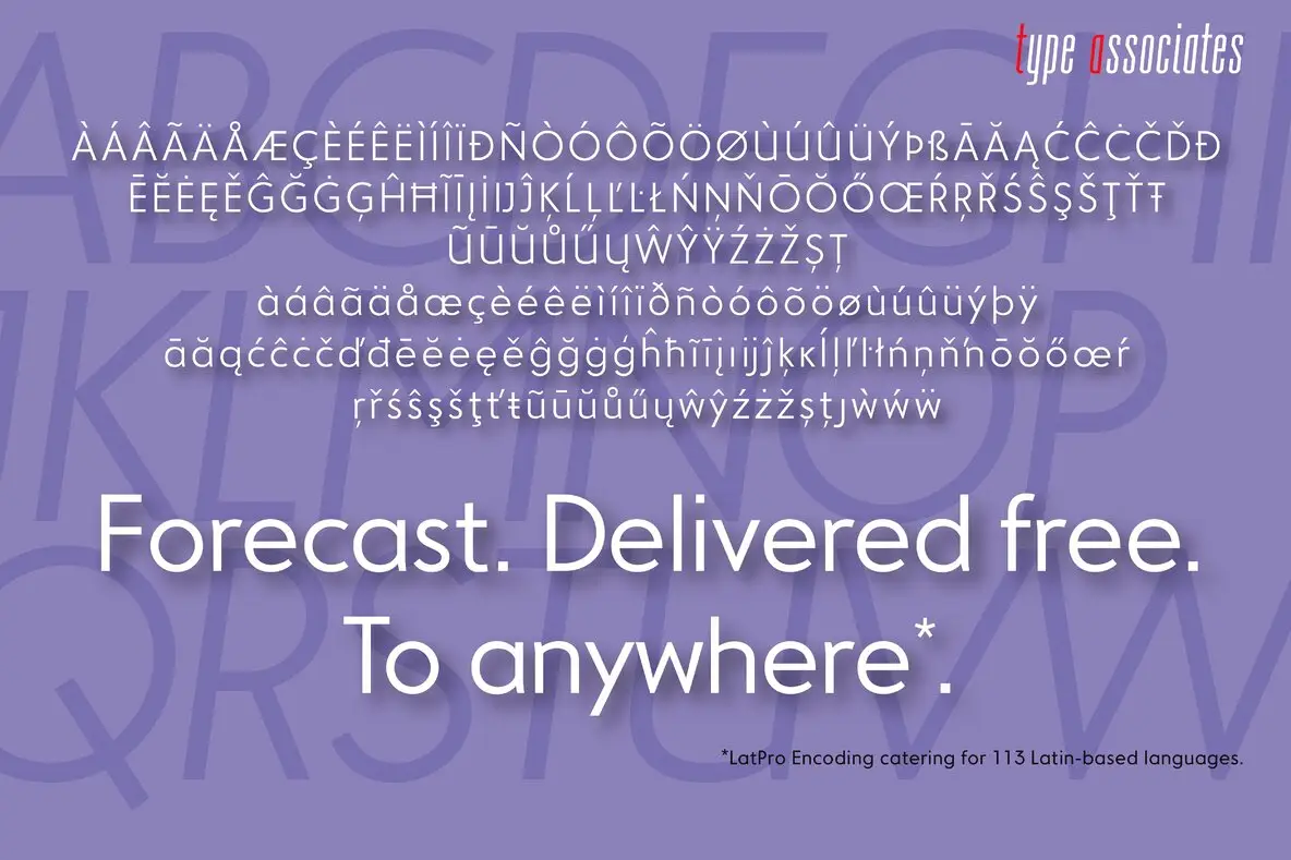 Forecast Font - YouWorkForThem