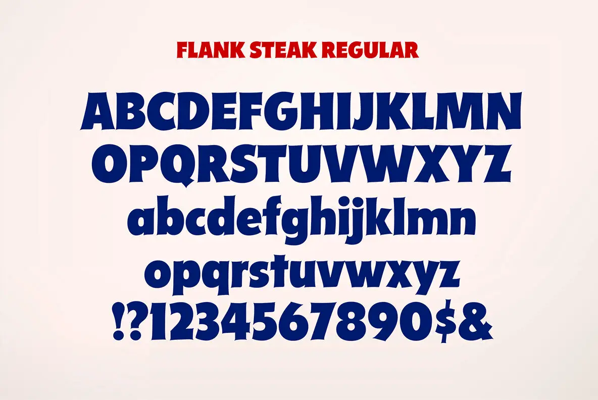Flank Steak Font - YouWorkForThem