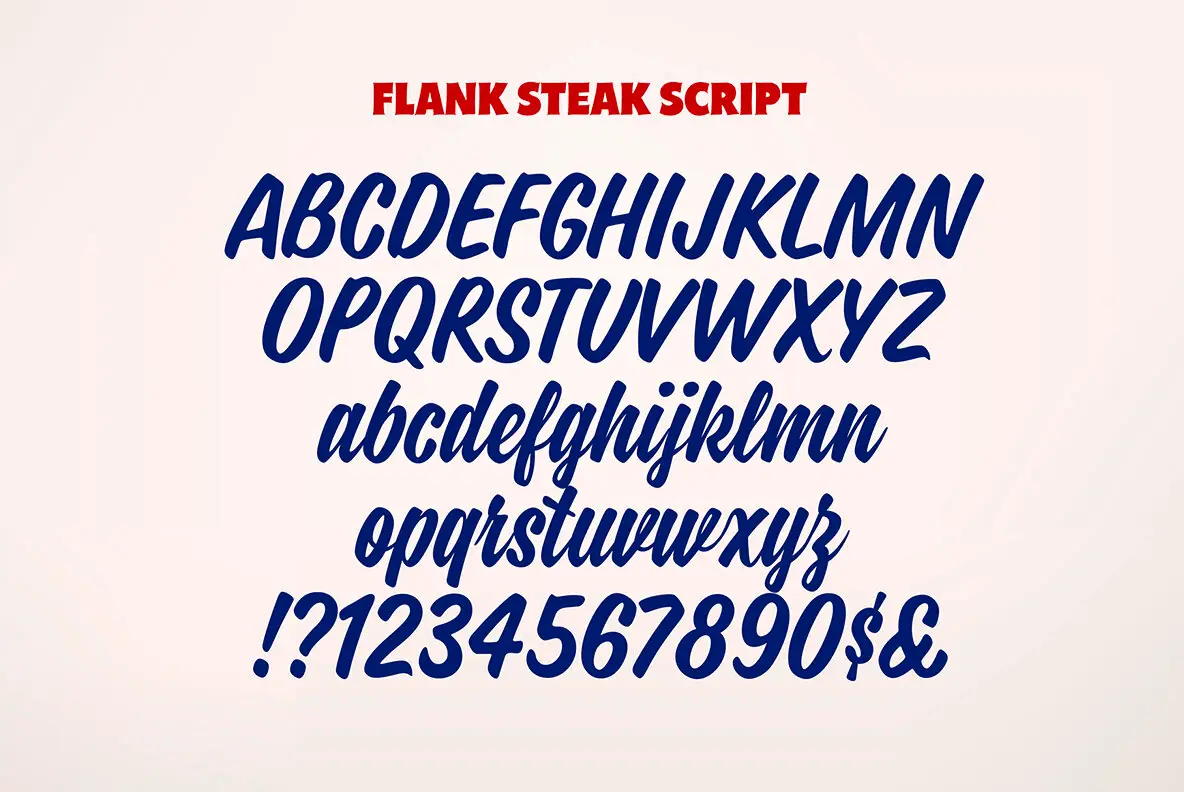 Flank Steak Font - YouWorkForThem