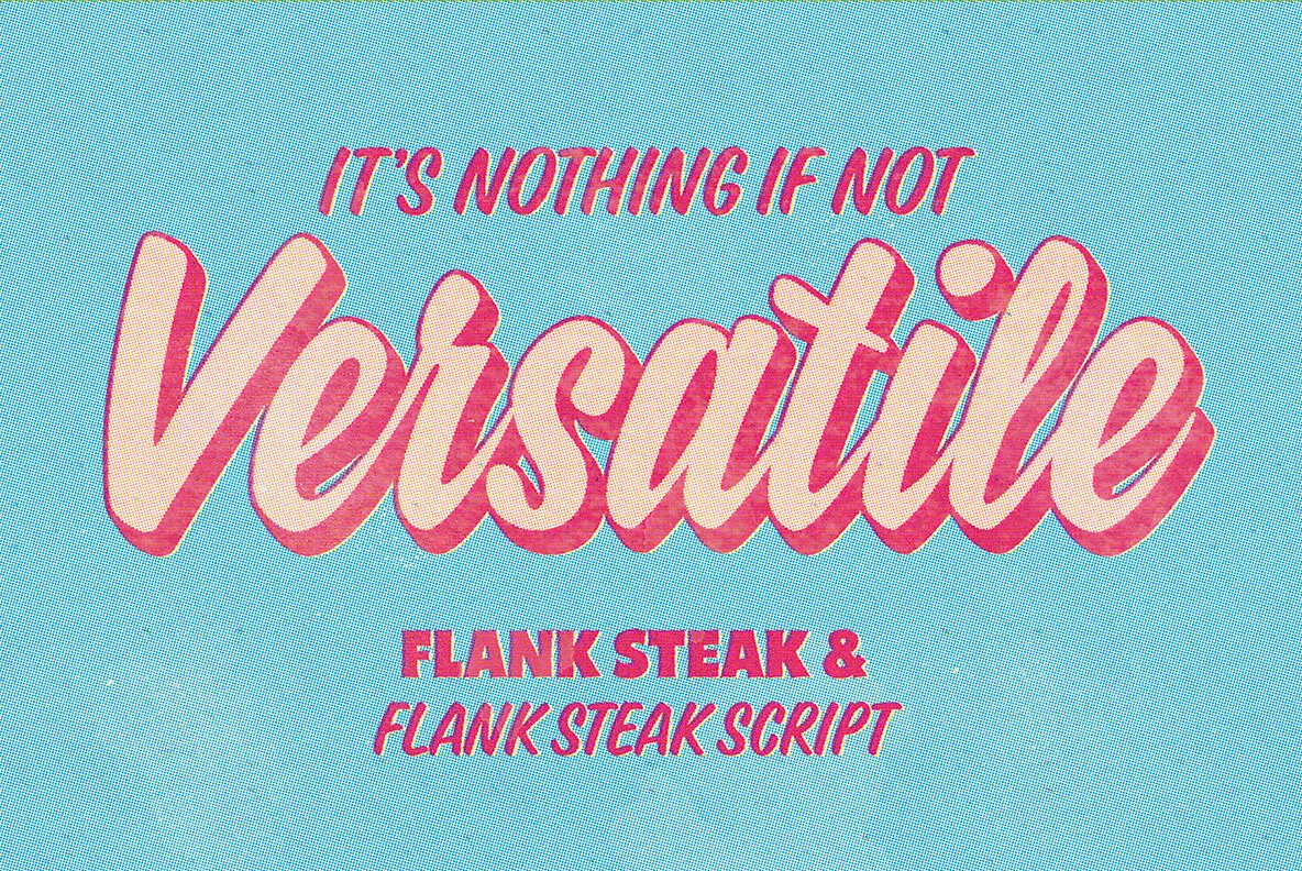 Flank Steak Font - YouWorkForThem