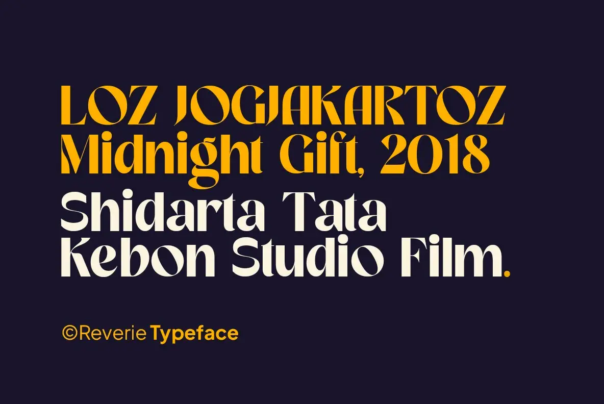 Reverie Font - YouWorkForThem