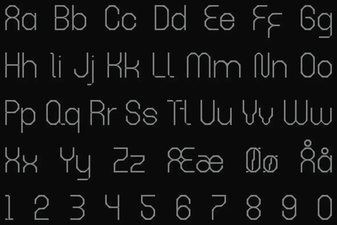 Geometrisk Font - YouWorkForThem