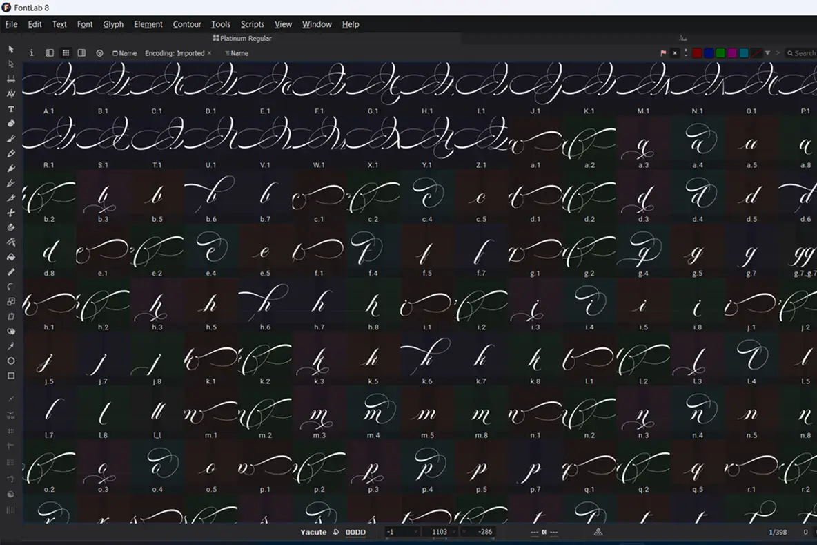 Platinum Script Font - FontPath