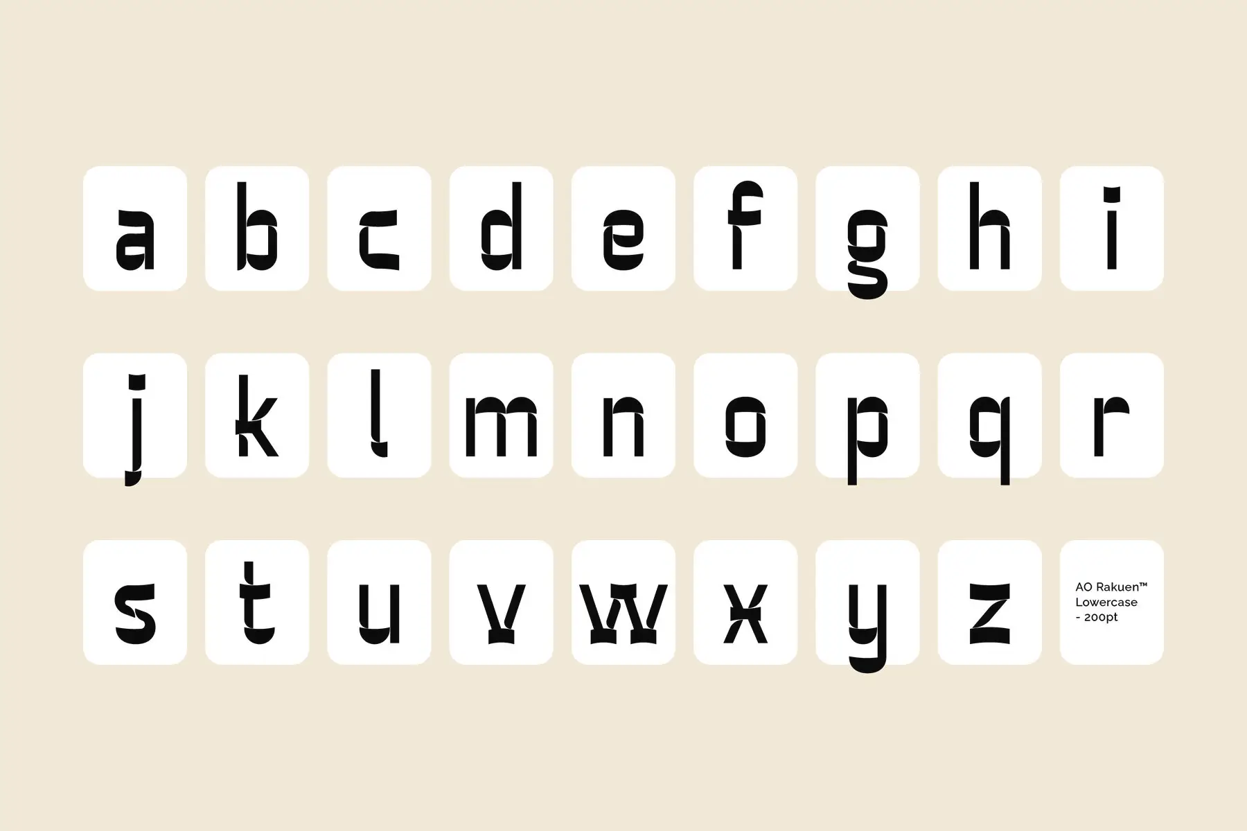 AO Rakuen Font - YouWorkForThem
