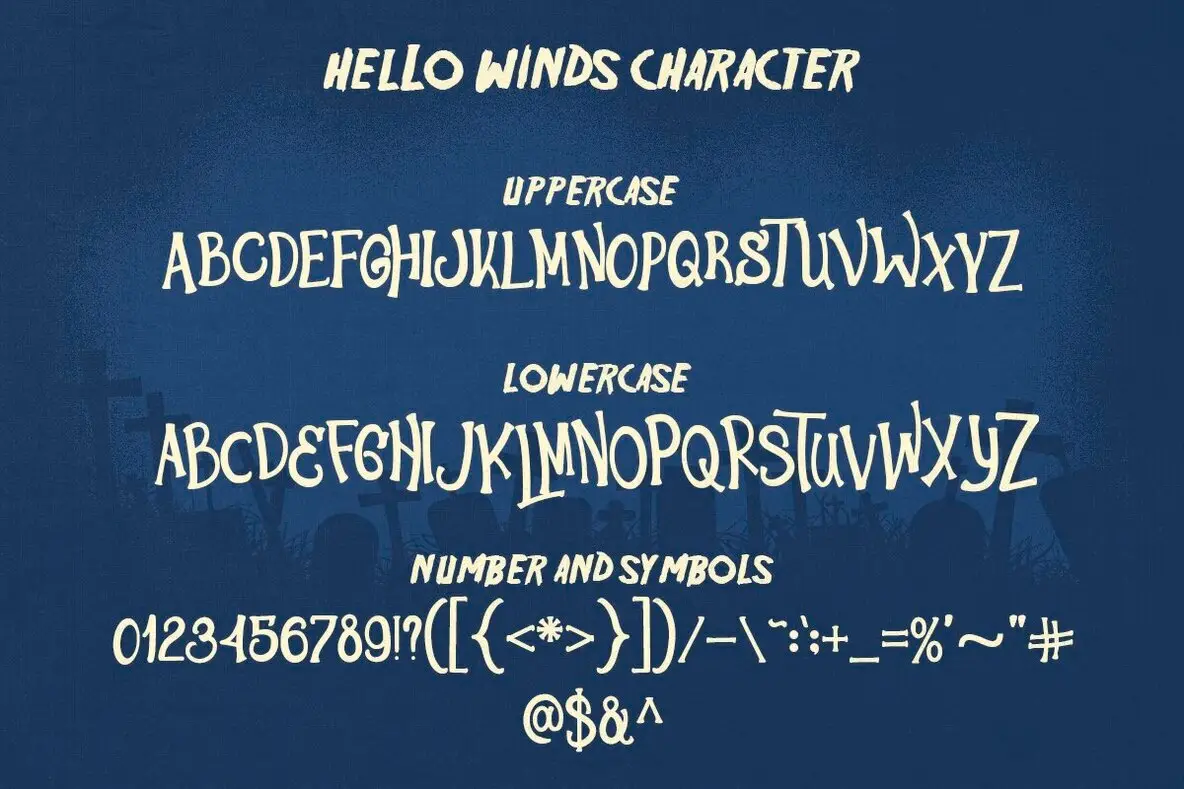 Hello Winds Font - FontPath