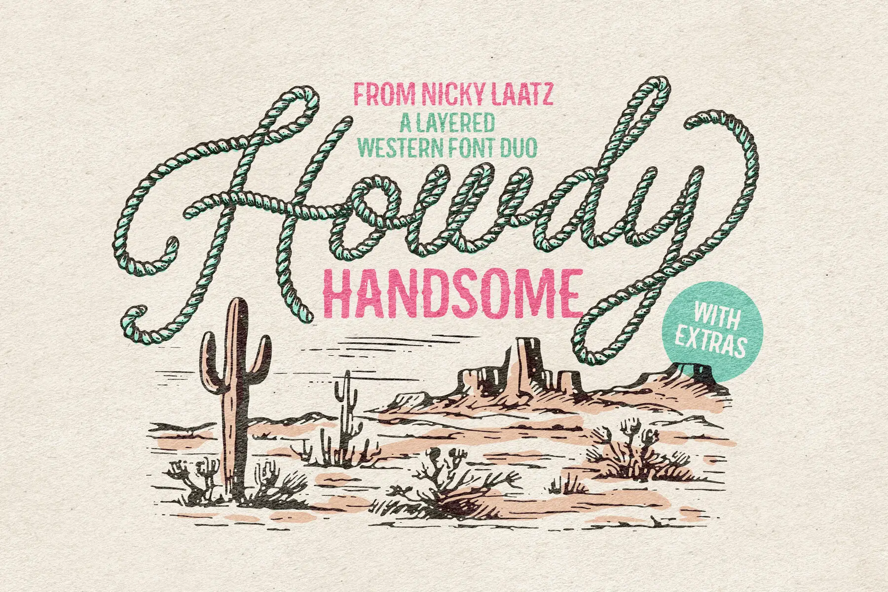 Howdy Handsome Font - YouWorkForThem