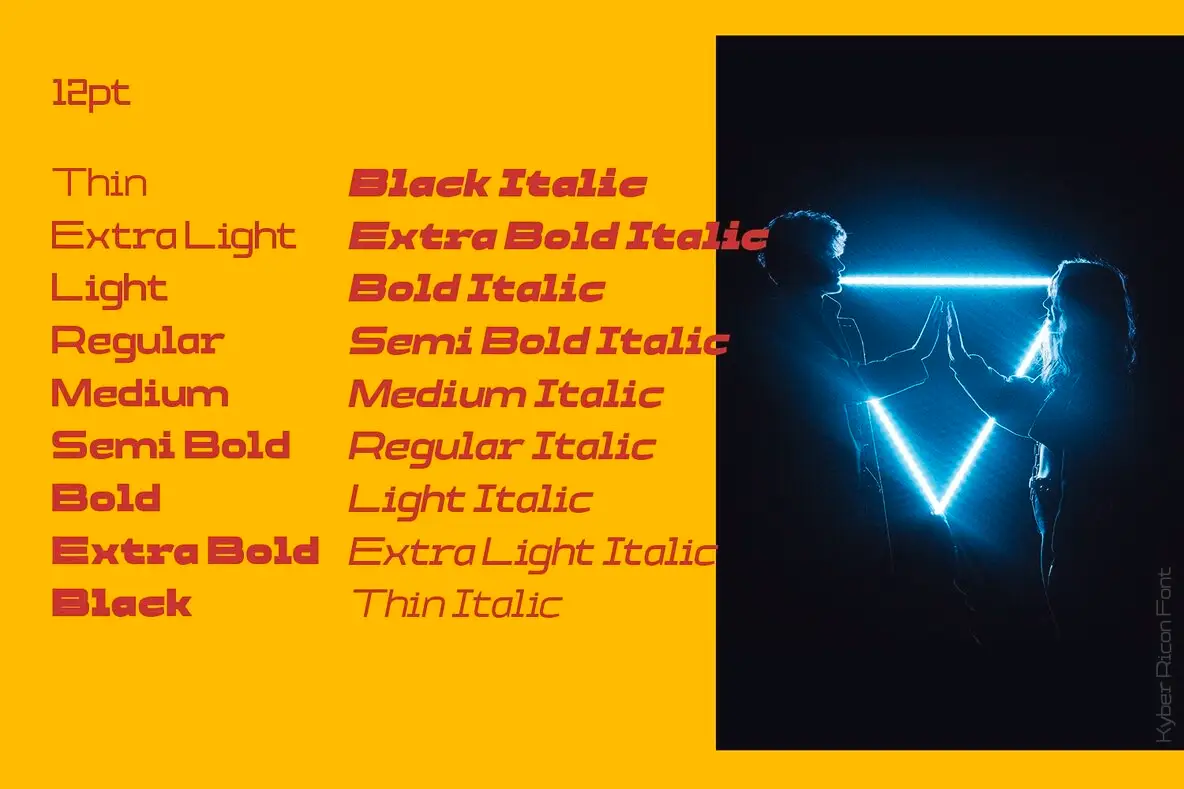 Kyber Ricon Font - FontPath