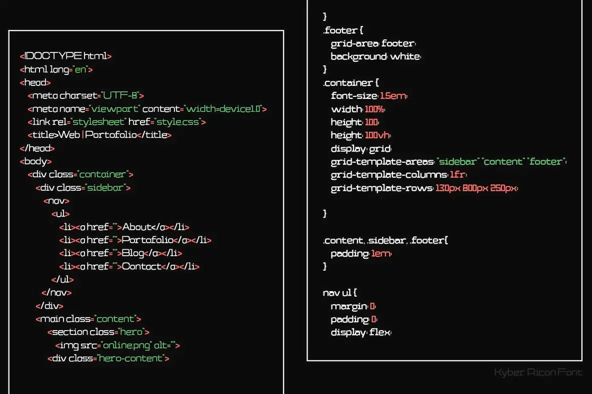 Kyber Ricon Font - FontPath