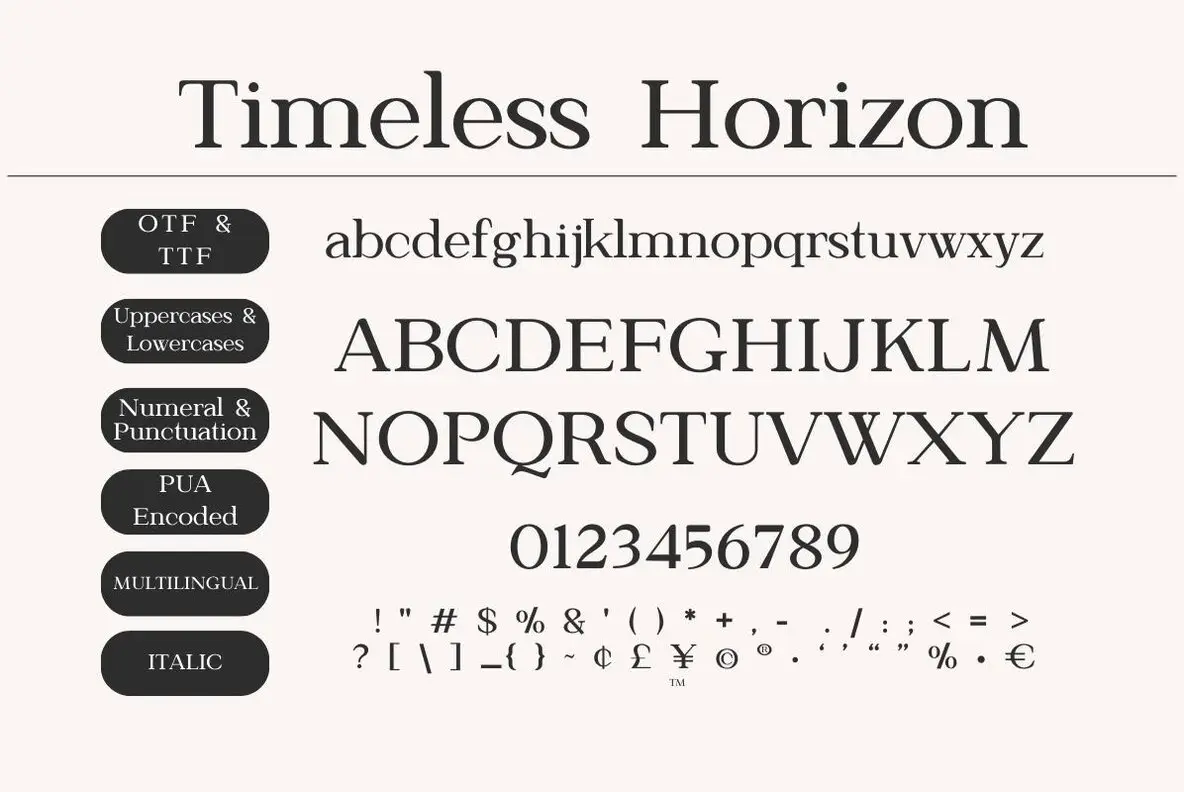 Timeless Horizon Font - FontPath