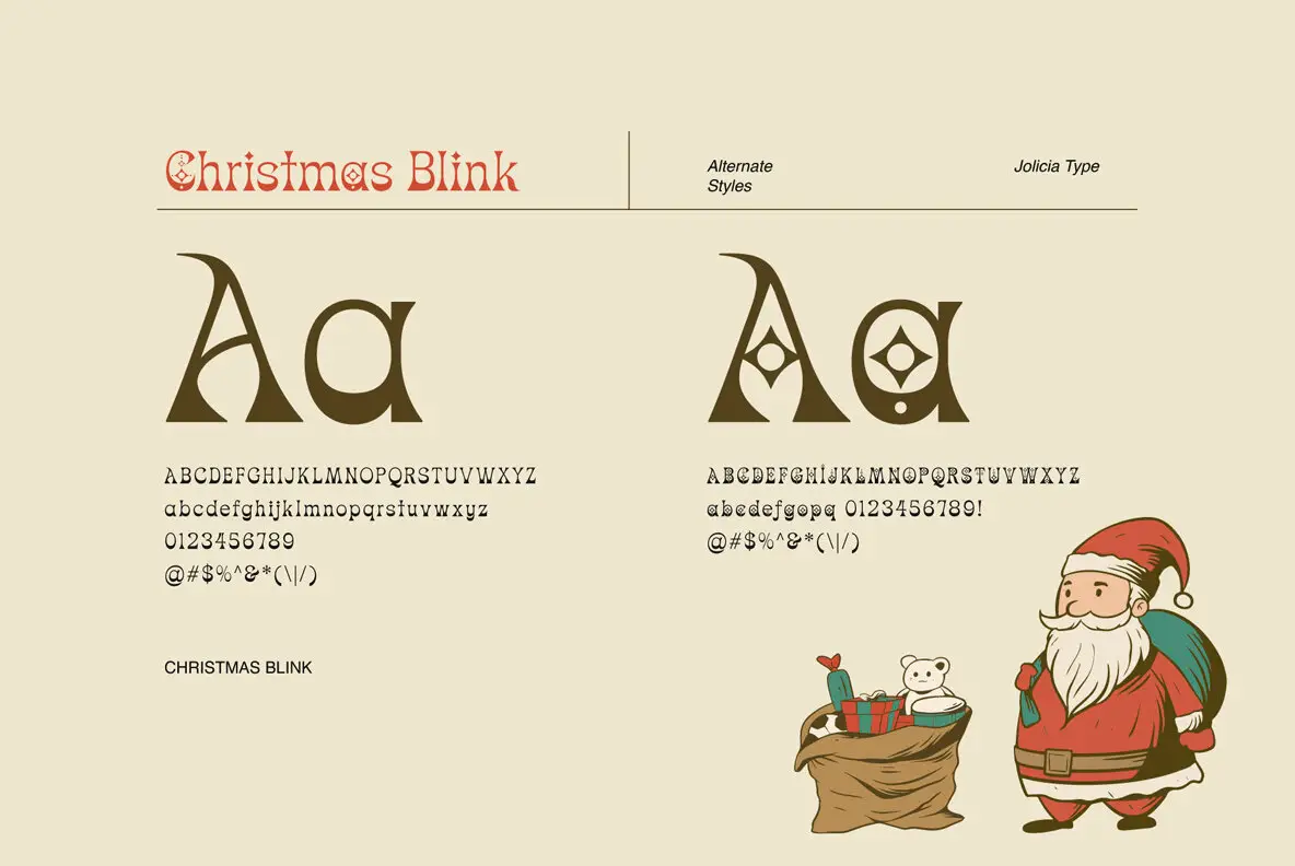 Christmas Blink Font - YouWorkForThem