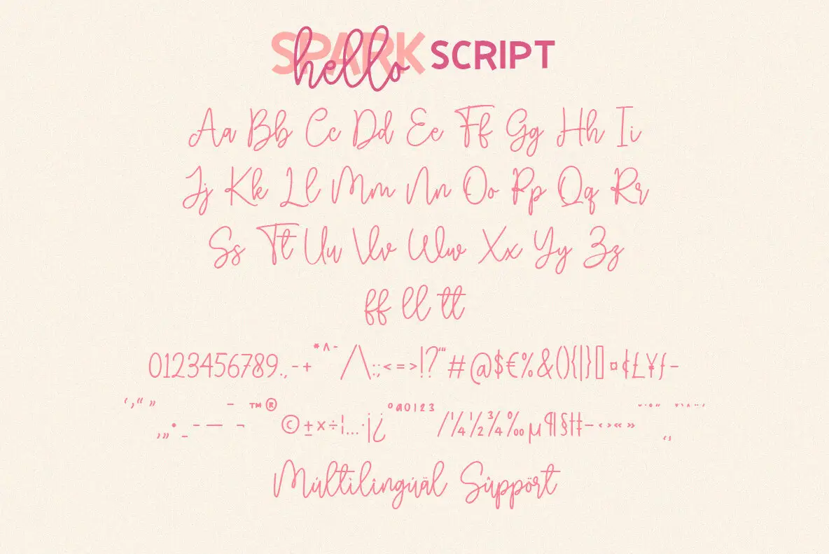 Hello Spark Font - YouWorkForThem