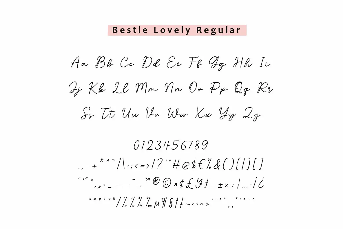 Bestie Lovely Font - YouWorkForThem